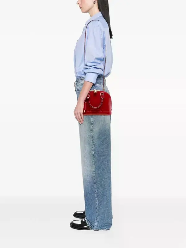 LOUIS VUITTON Monogram Vernis Alma Bb Satchel - Red