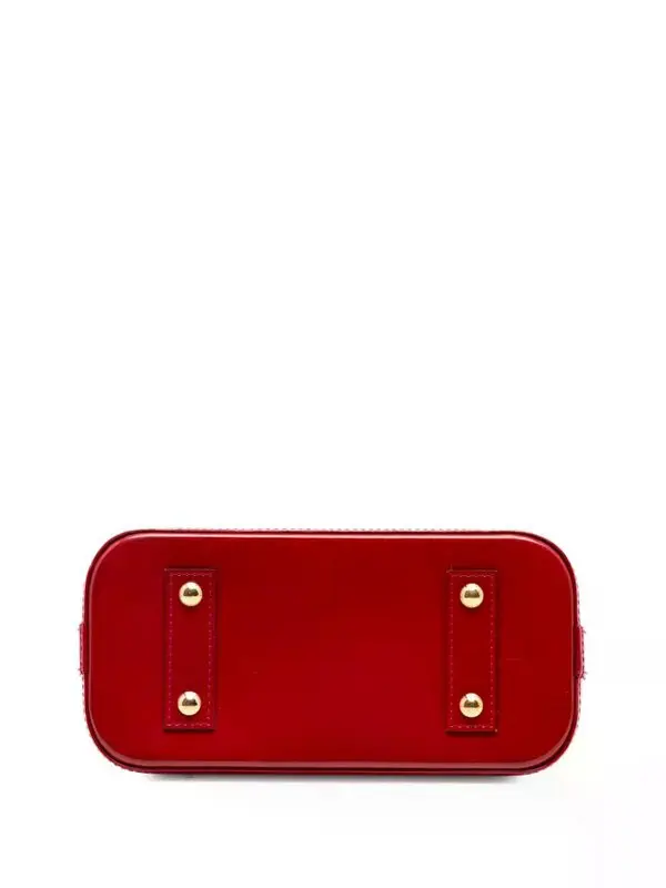 LOUIS VUITTON Monogram Vernis Alma Bb Satchel - Red