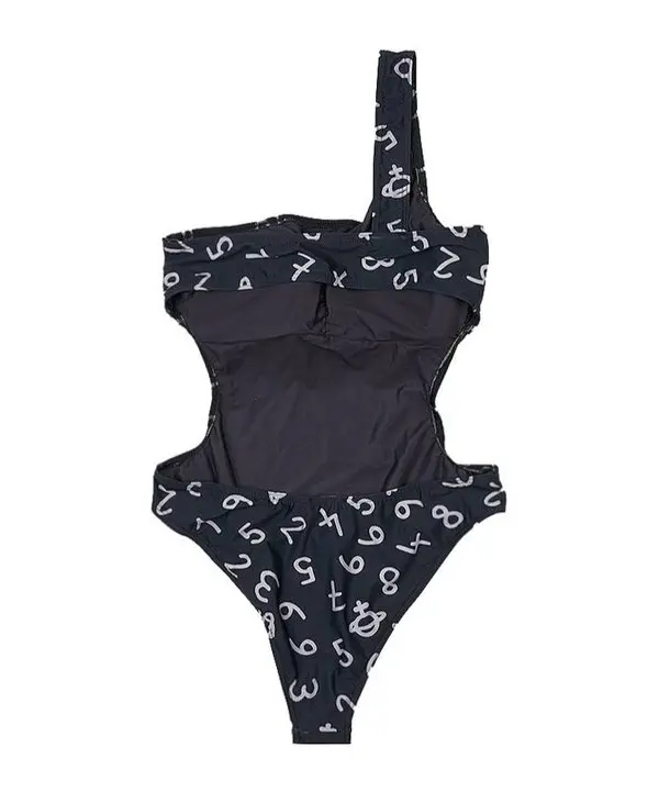 VIVIENNE WESTWOOD One-shouldered Printed One-piece Swimsuit