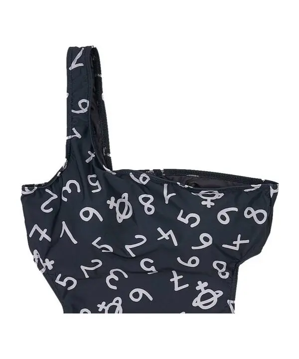 VIVIENNE WESTWOOD One-shouldered Printed One-piece Swimsuit