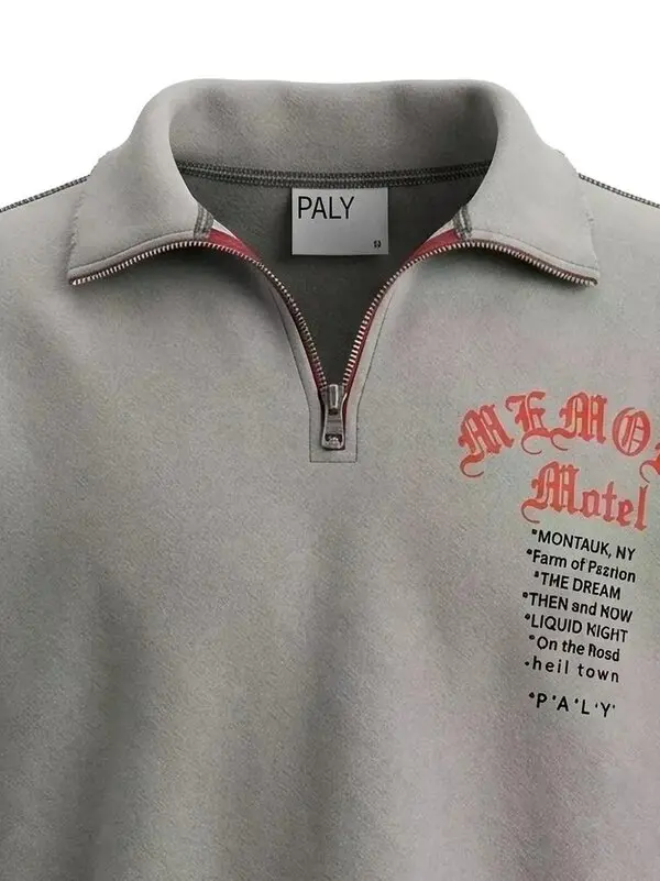 PALY Graphic Print Quarter-zip Sweatshirt