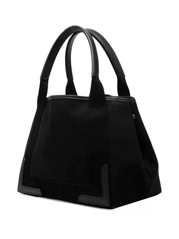 Balenciaga Canvas Navy Cabas S Tote Bag - Black