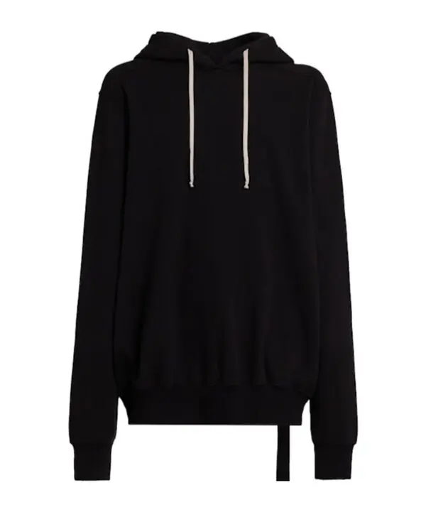 Rick Owens Oversized Hooded Cotton Sweatshirt - Black