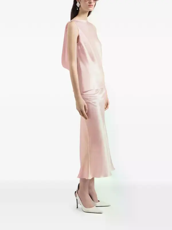 Nina Ricci Sleeveless Draped Back Silk Top