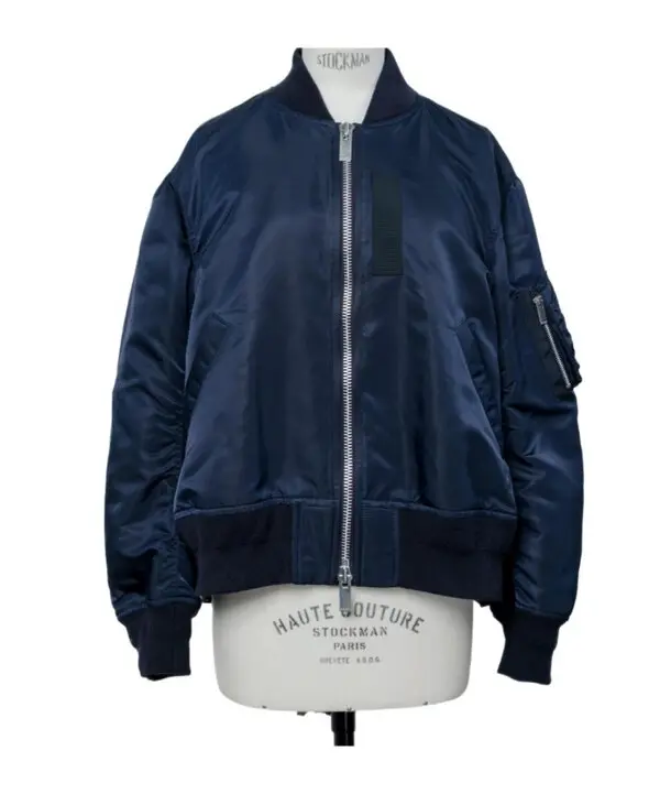 Sacai Zip-up Bomber Jacket - Navy