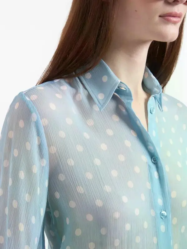 Nina Ricci Polka-dot Silk Shirt