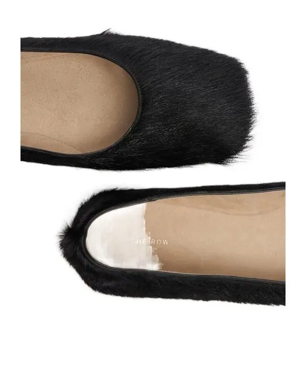 THE ROW Square Ballet Leather Flats