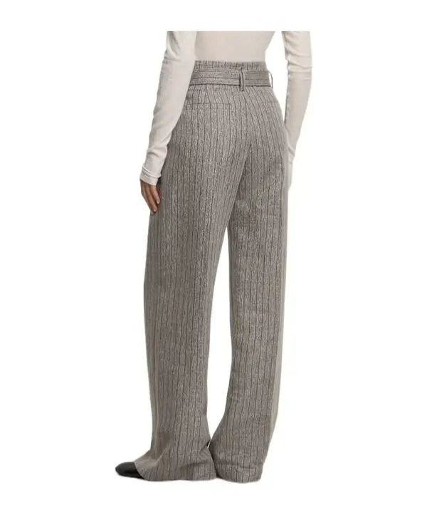Brunello Cucinelli Linen Blend Straight Leg Pants
