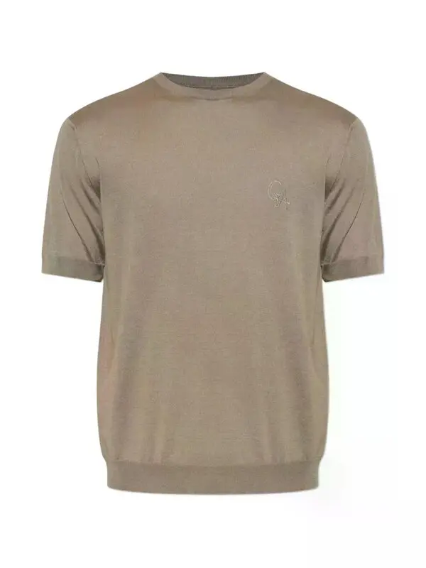 Giorgio Armani Embroidered-logo Short-sleeve T-shirt