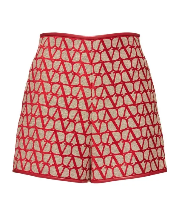Valentino Garavani Logo Print Shorts - Red