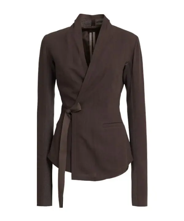 Rick Owens Hollywood Wool Sable Jacket - Black