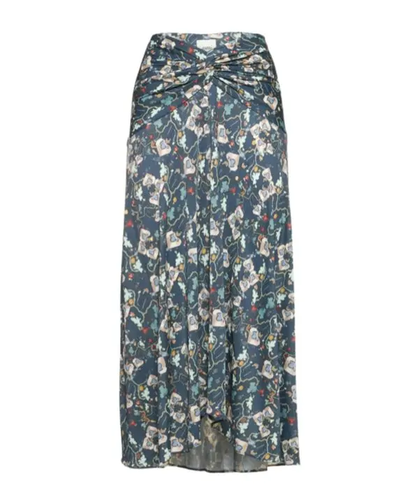 Isabel Marant Étoile Juneo Printed Silk Viscose Midi Skirt - Multicolor