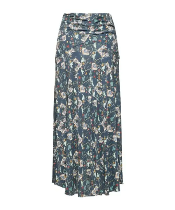 Isabel Marant Étoile Juneo Printed Silk Viscose Midi Skirt