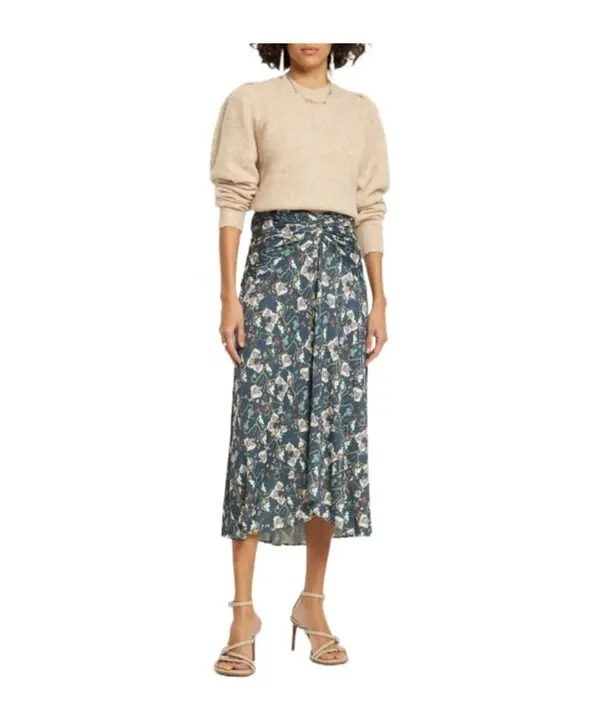Isabel Marant Étoile Juneo Printed Silk Viscose Midi Skirt