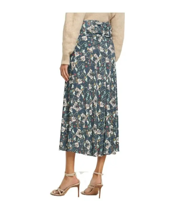 Isabel Marant Étoile Juneo Printed Silk Viscose Midi Skirt