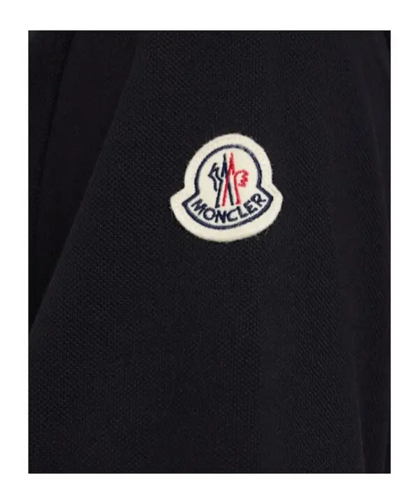 Moncler Embroidered Logo Cotton Polo Shirt