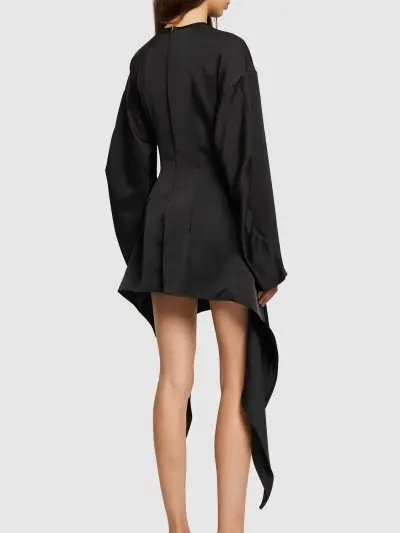 Attico Louie Asymmetrical Cut-out Mini Dress