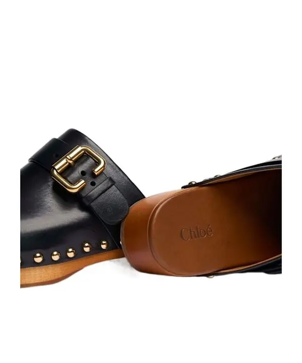 Chloé Jeannette Leather Clogs