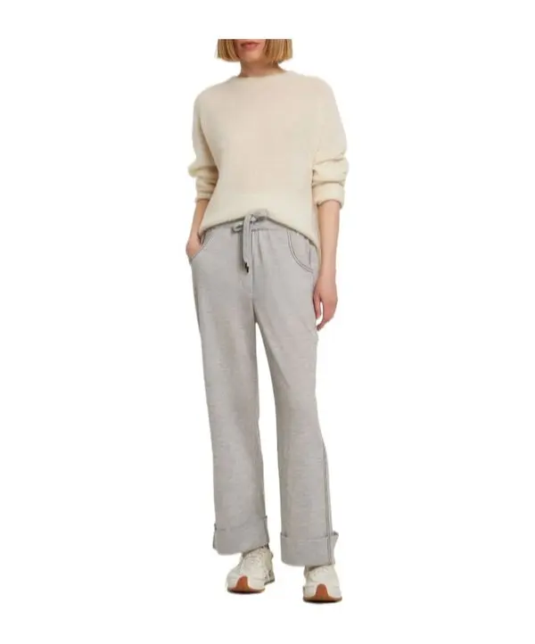 Brunello Cucinelli Wool Cashmere Wide Leg Pants