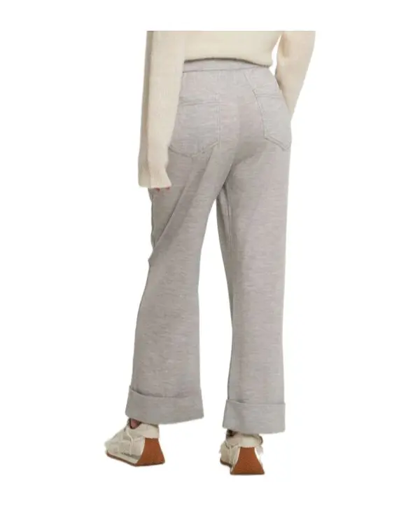 Brunello Cucinelli Wool Cashmere Wide Leg Pants