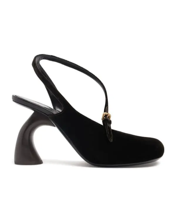 Dries Van Noten Velvet Heeled Sandals