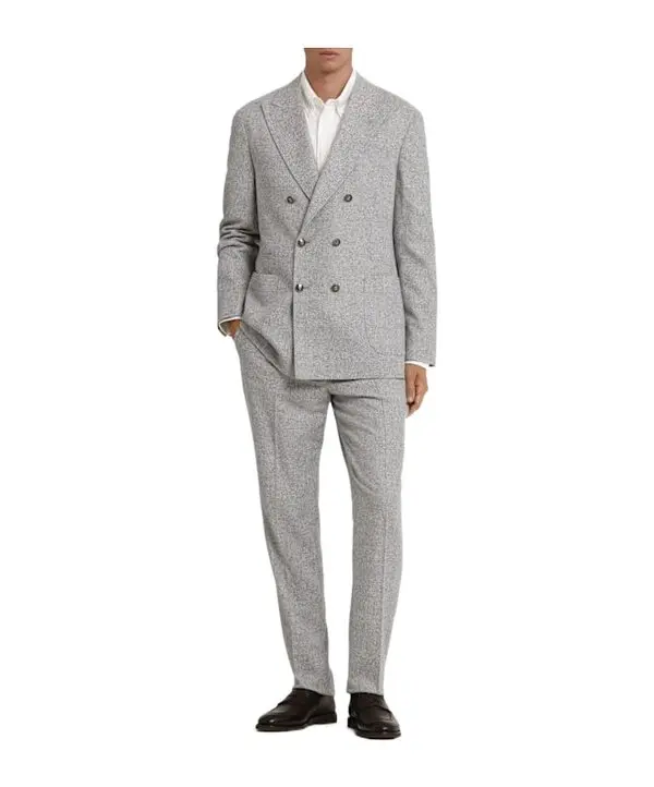 Brunello Cucinelli Double Breast Silk Blend Suit