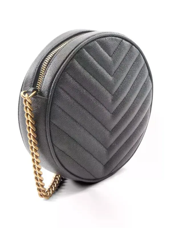 Saint Laurent Vinyl Quilted Leather Cross Body Bag