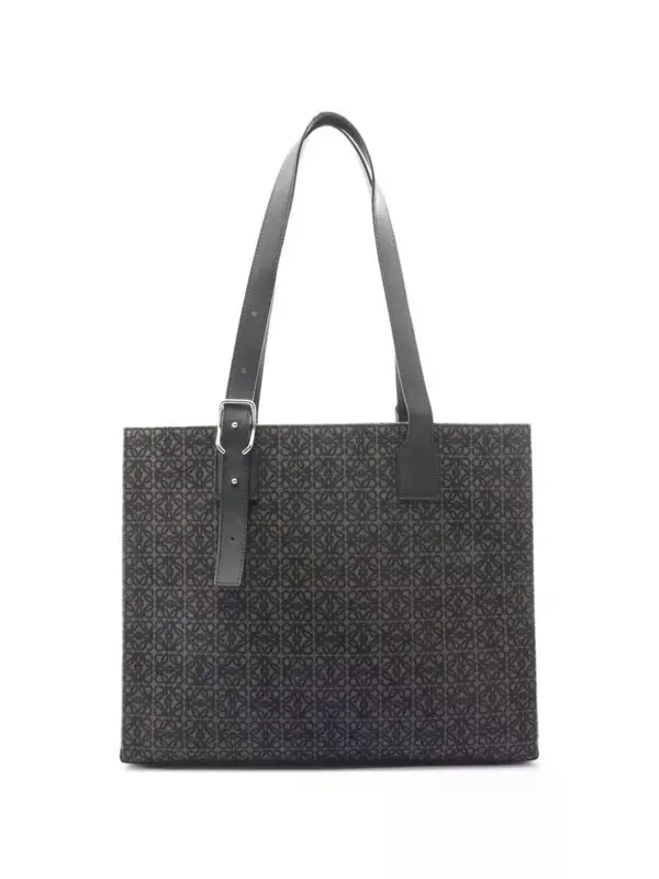 Loewe 2000s Horizontal Anagram Tote Bag - Black