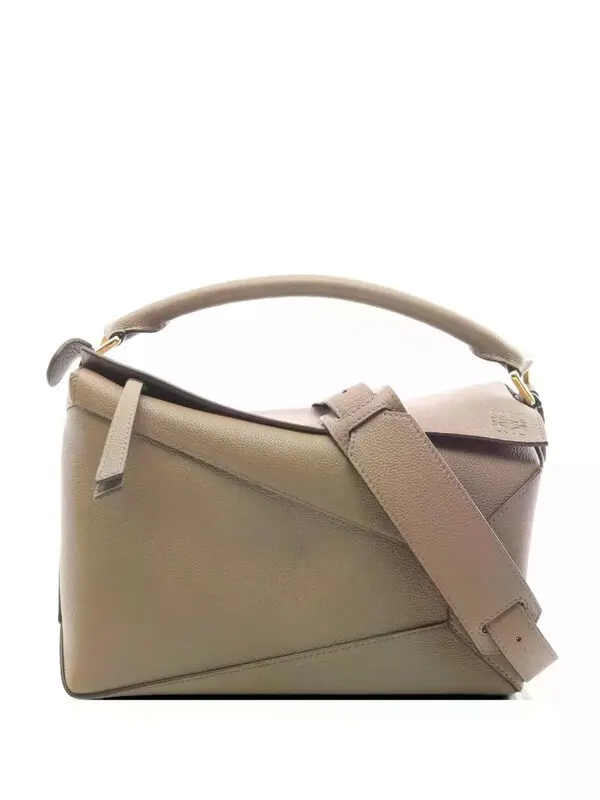 Loewe Medium Puzzle Edge Leather Tote Bag - Grey