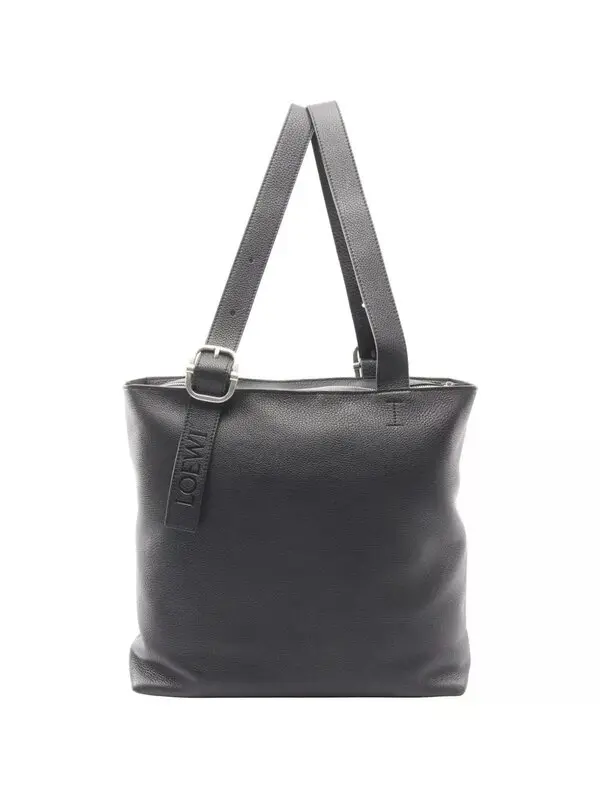 Loewe Loop Zip Tote Bag - Black