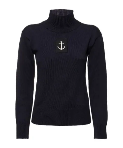 JIL SANDER Embroidered Logo Turtleneck Sweater
