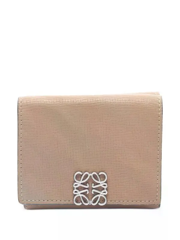 Loewe 2010s Anagram Trifold Wallet - Neutrals