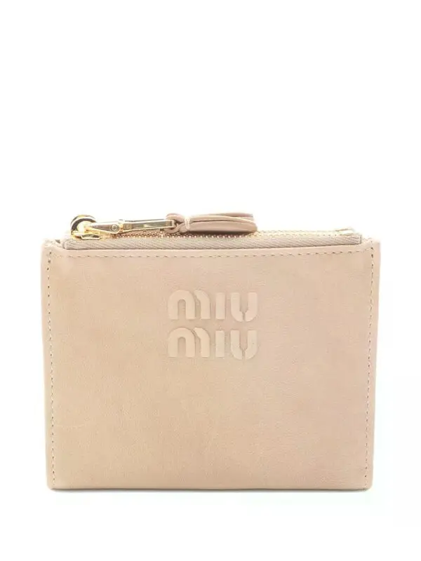 Miu Miu 2020s Leather Wallet - Neutrals