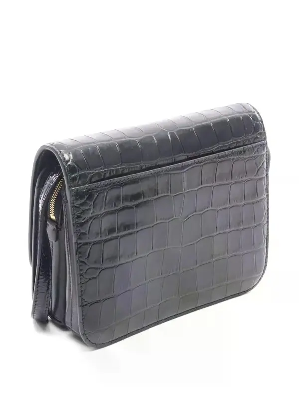 Balenciaga B. Croc-embossed Cross Body Mini Bag