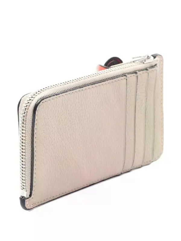 Loewe 2010s Anagram Leather Card Holder - Grey
