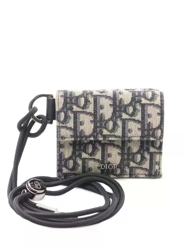 Dior 2010s Oblique-jacquard Trifold Wallet - Neutrals