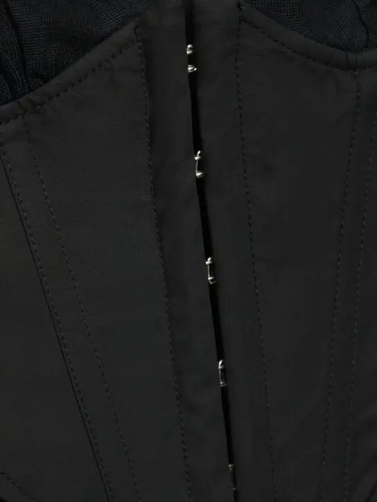 DION LEE Sheer Corset Shirt With Button Cuffs