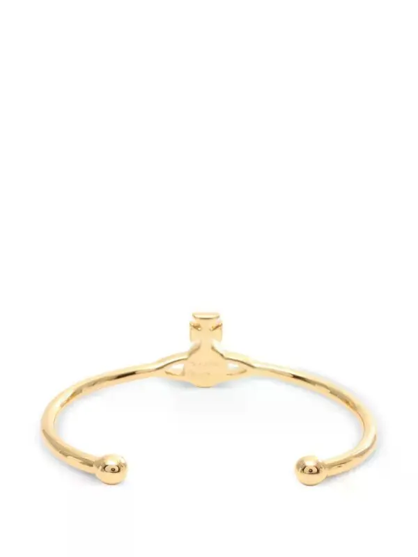VIVIENNE WESTWOOD Grace Bas Relief Crystal-embellished Bangle - Gold