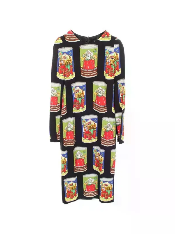 Dolce & Gabbana Tomato Can Print Midi Dress