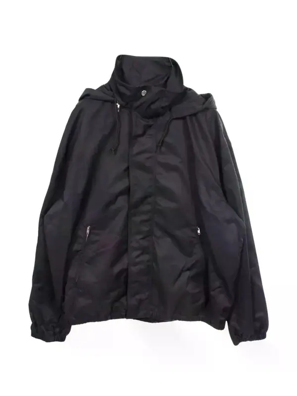 Celine Triomphe Logo Embroidered Hooded Windbreaker