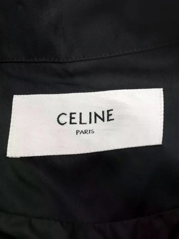 Celine Triomphe Logo Embroidered Hooded Windbreaker