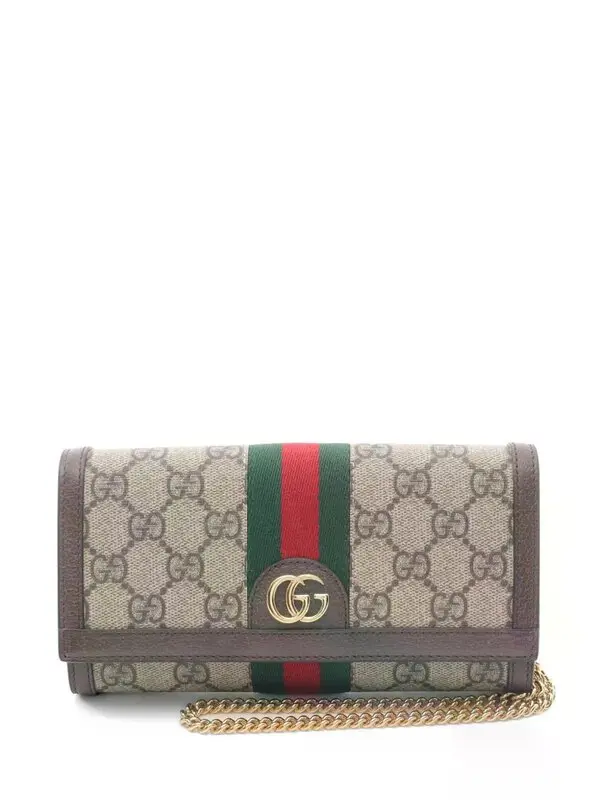 Gucci 2020s Ophidia Gg Supreme Chain Wallet - Neutrals