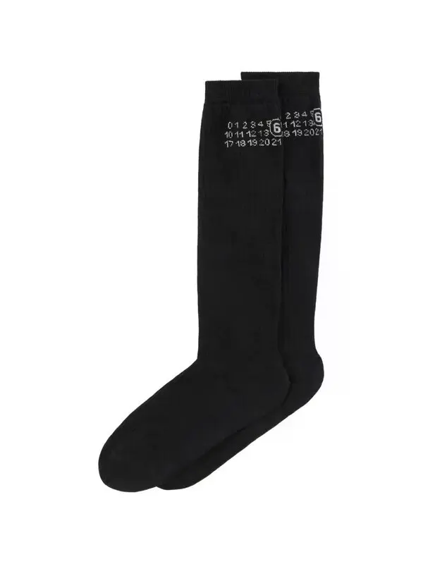 MAISON MARGIELA Numeric Signature Ribbed Knit Socks