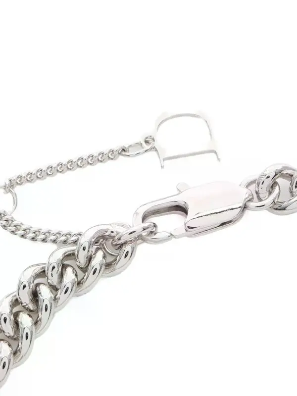 Dior Tone Logo Plate Curb-link Chain Bracelet