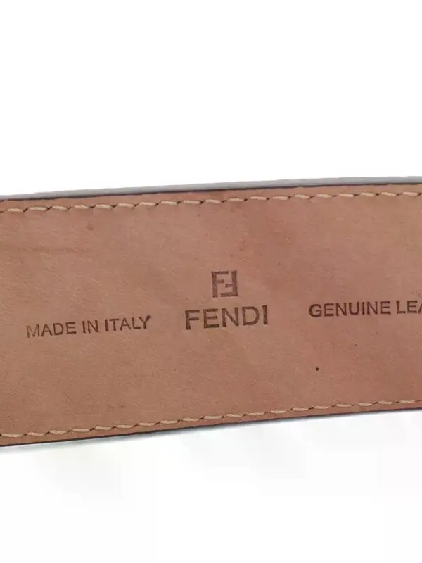 Fendi Ff Logo Leopard Print Belt