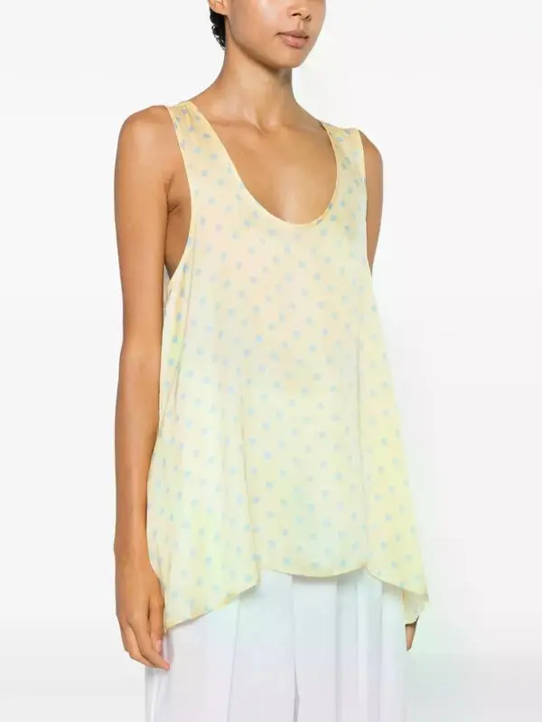 American Vintage Polka Dot Print Sleeveless Top