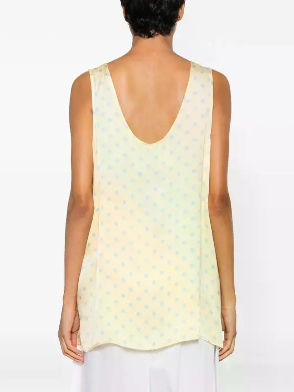 American Vintage Polka Dot Print Sleeveless Top