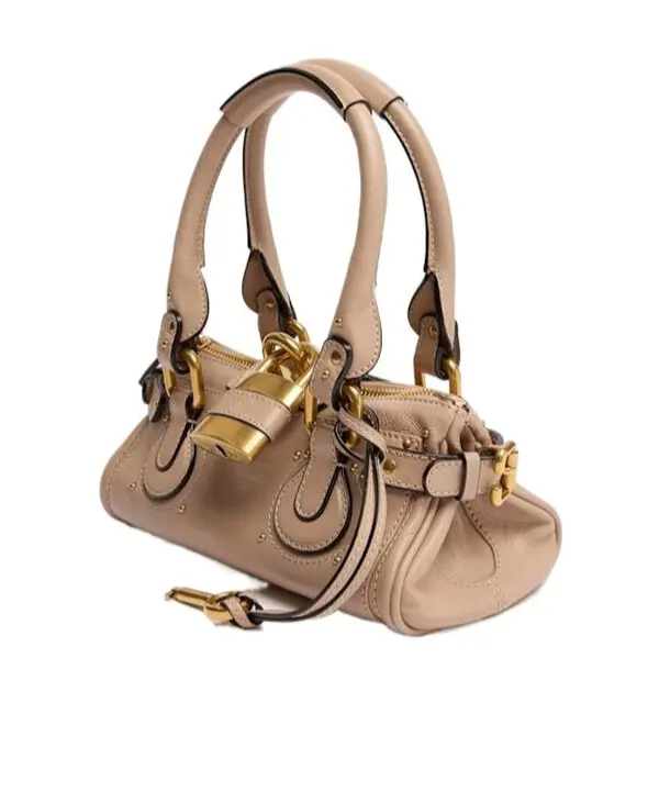 Chloé Paddington Grain Leather Shoulder Bag - Brown