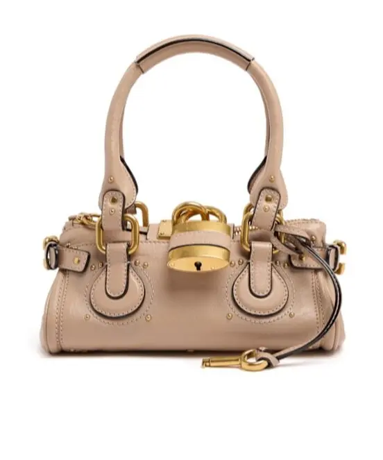 Chloé Paddington Grain Leather Shoulder Bag - Brown