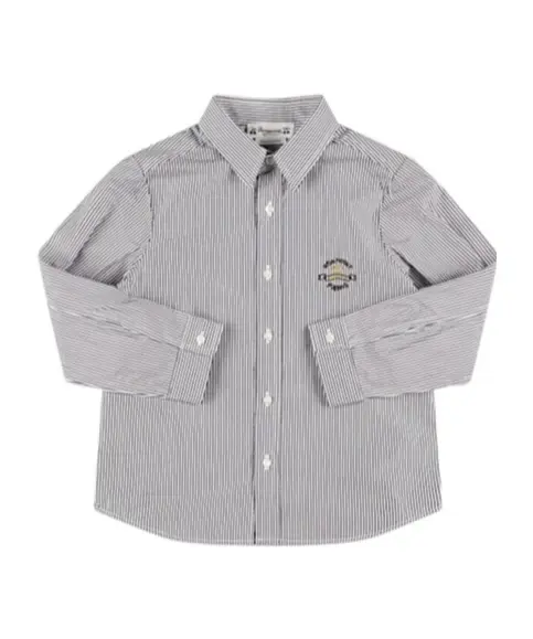 Bonpoint Striped Cotton Poplin Shirt - Gray